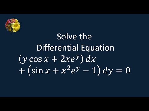 Exact Differential Equation (MM 9.4 -9) - YouTube