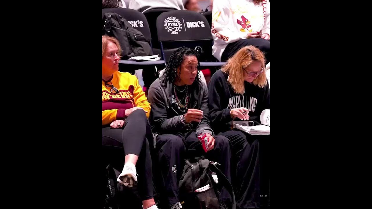 Autumn Fleary and Haylen Ayers put on a show in front of Dawn Staley ...