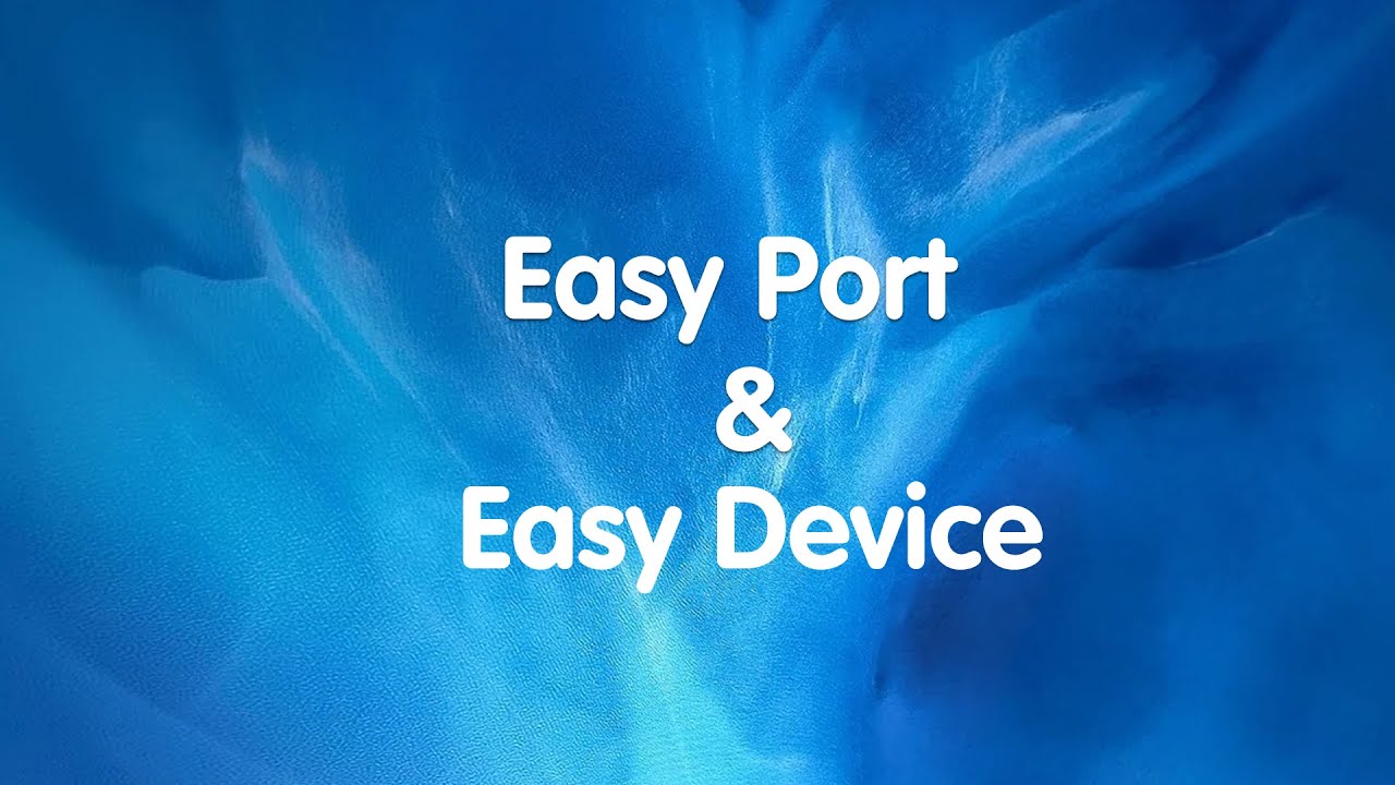 Easy port and easy device from Sunany - YouTube