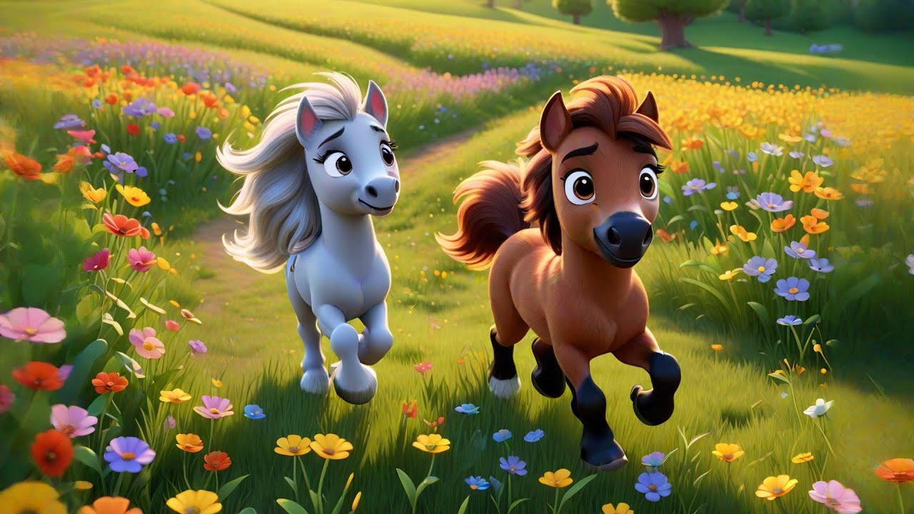 Four Tiny Horses Gallop and Neigh + More Nursery Rhymes & Kids Songs ...