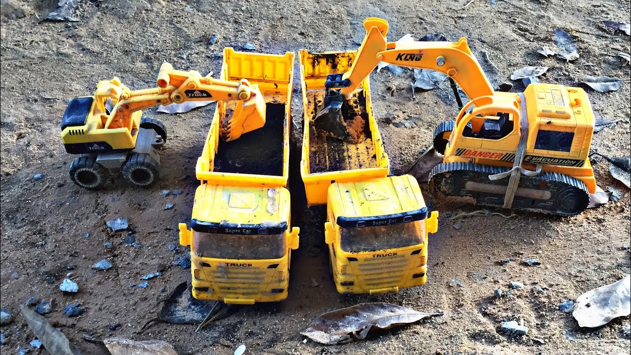Yellow car🚖 | excavator Land truck loader dump🚗 big Supper car yellow ...