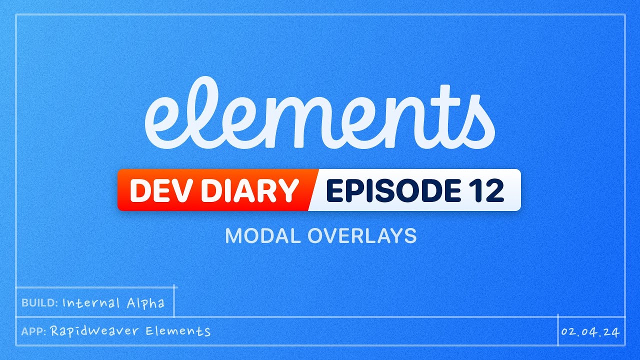 Dev Diary Ep12 - Modal Overlays - YouTube