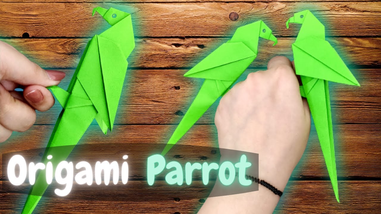 How To Make a Paper Parrot, Origami Parrot Step by Step, Macaw Bird ...