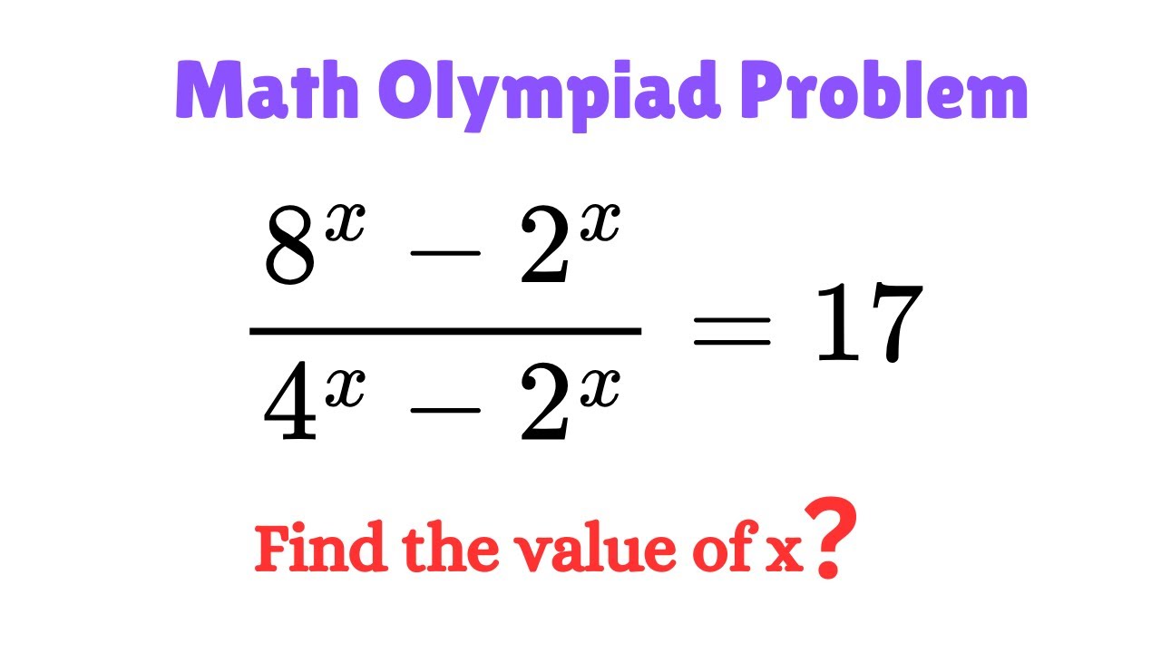 Toughest Math Olympiad Problem, Really?| Find the value of x by using ...
