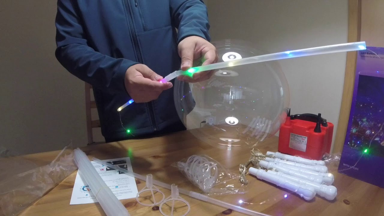LED Balloons assembly with stick - YouTube