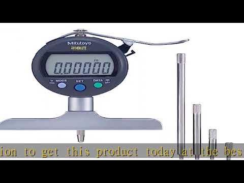 Mitutoyo 547-218S, IDC Digimatic Depth Gage, 0 - 8" X .0005"/0.01mm, 4" Base, +/-0.001" Accuracy ...