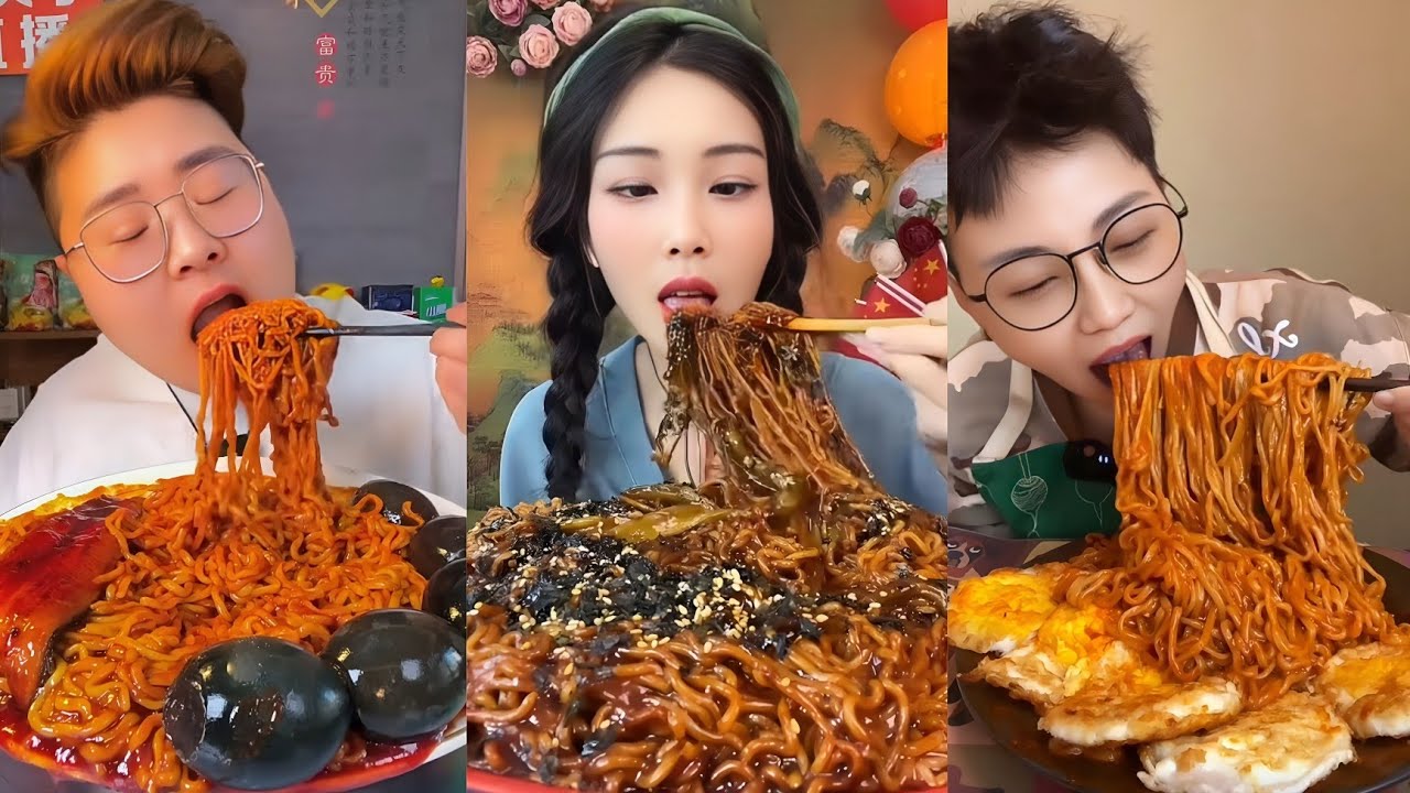 ASMR EXTREME SPICY NOODLES MUKBANG 매운 먹방 | SPICY MUKBANG | EATING SHOW ...