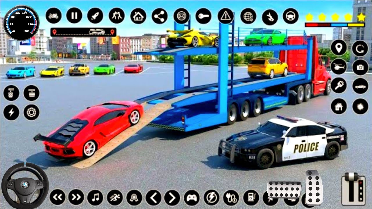 436 auto truck loading cars for transport - truck driving android ...