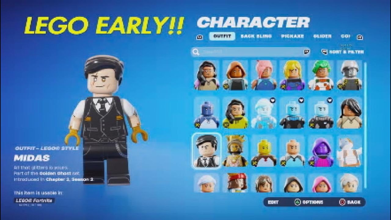 Early Look at All Lego Skins & Emotes - YouTube