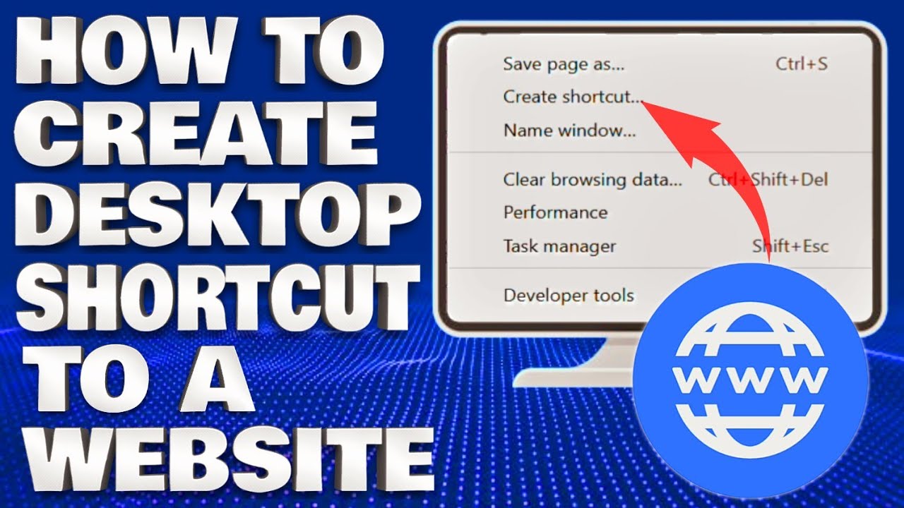 How To Create a Desktop Shortcut To a Website | Tips and Tricks Website ...