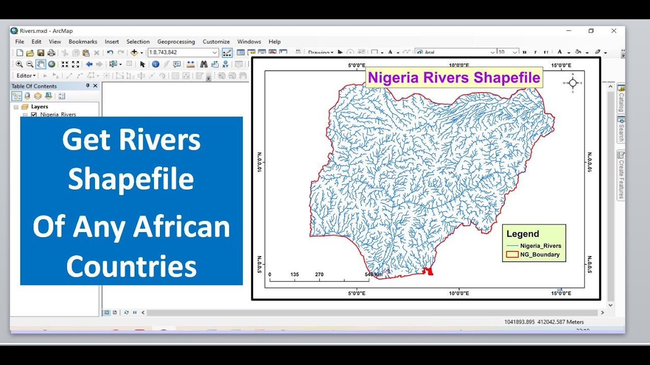 River Shapefile Of Nigeria | River Network for GIS Analysis - YouTube
