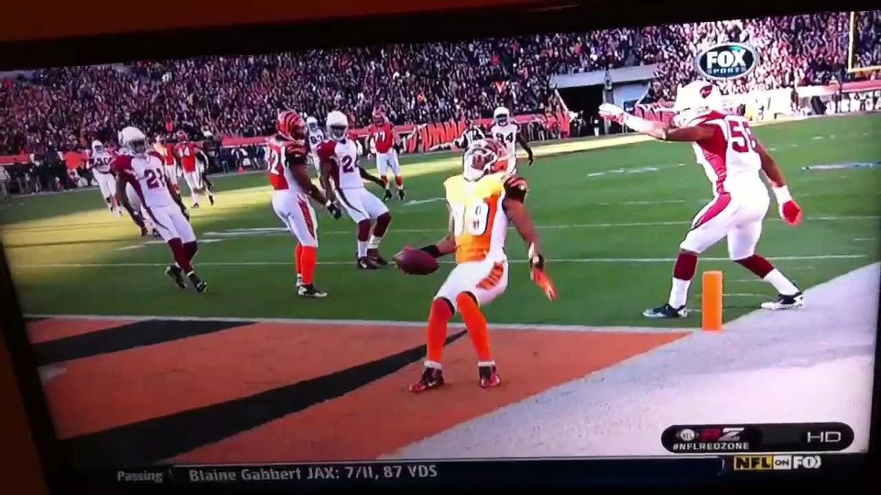 Jerome Simpson front flip Touchdown - YouTube