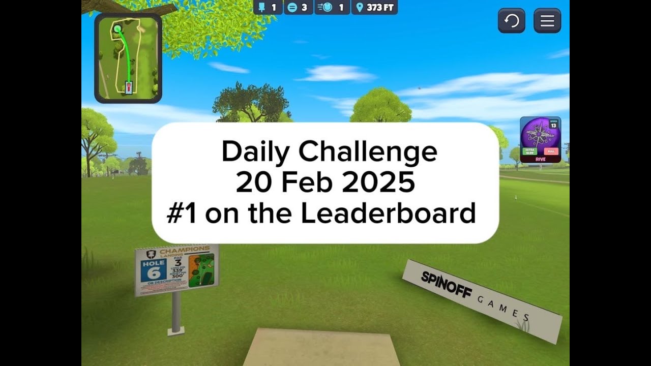 Daily Challenge, #1 on the Leaderboard : Disc Golf Valley - YouTube