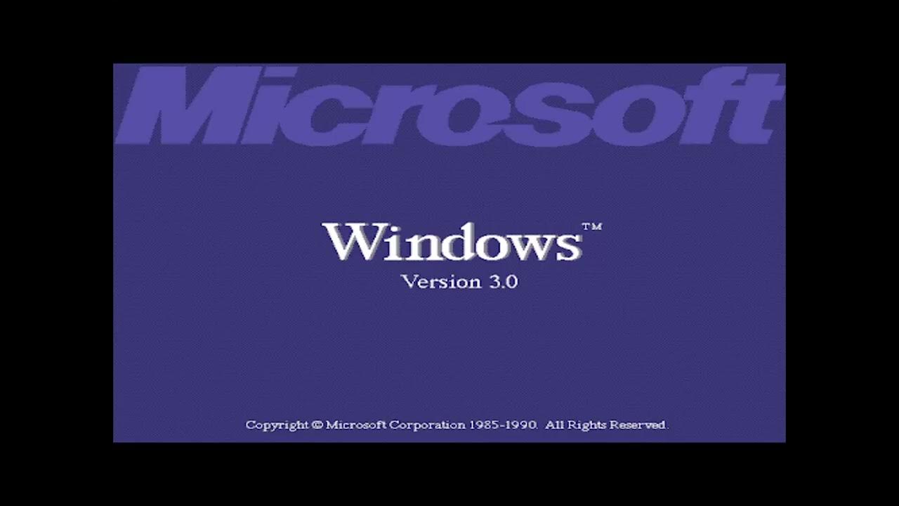 Windows 3.0 Startup Screen - Microsoft 1990 - YouTube