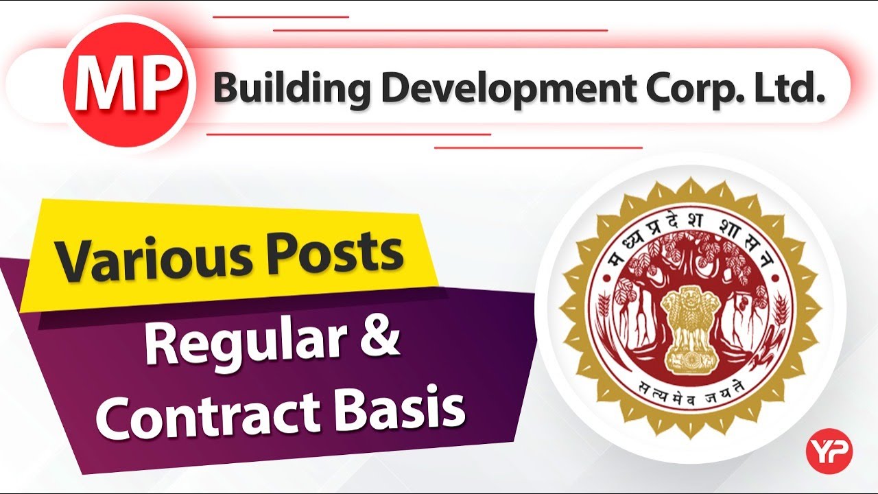 Recruitment on various posts in MP Building development | Regular (GATE ...