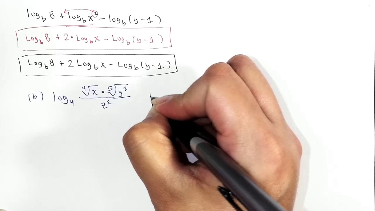 How to Write a Logarithm in Expanded Form [2 additional examples] - YouTube