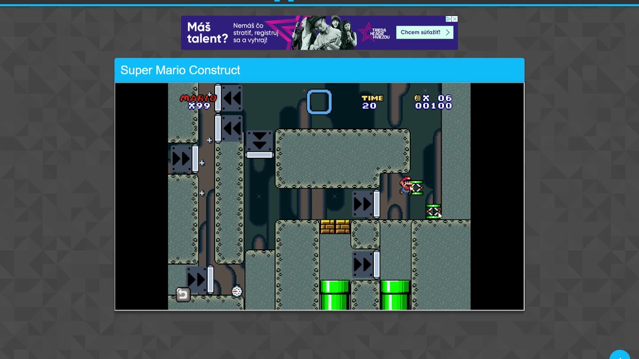 Super Mario Construct [Level Palace] // 1-2 Cave Ruins (speedrun) - YouTube