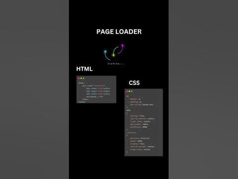 CSS Page loader - YouTube