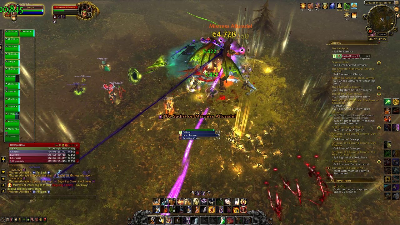 WoW Legion - Greater Invasion Point: Mistress Alluradel - YouTube