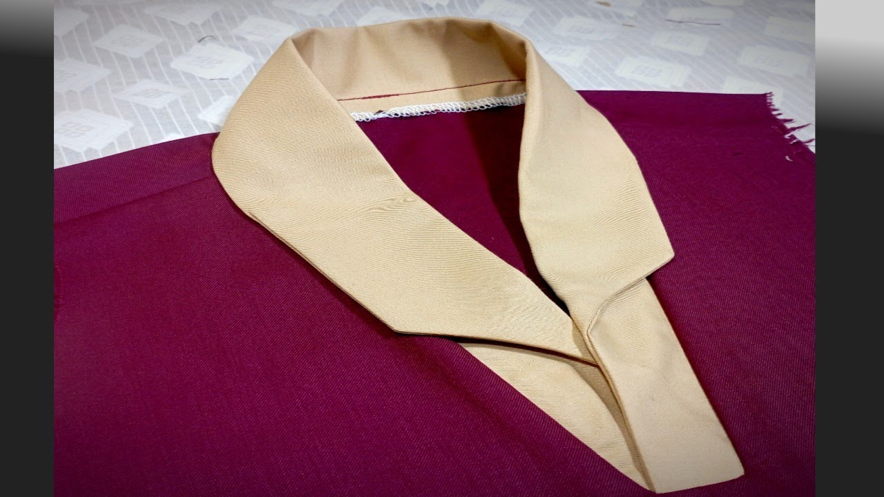 SHAWL COLLAR V-NECK DESIGN /easiest, simplest and fastest method - YouTube