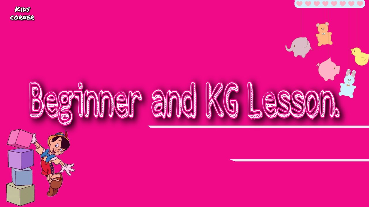 Beginner & KG | Sunday School Lesson | 24th May 2020 - YouTube