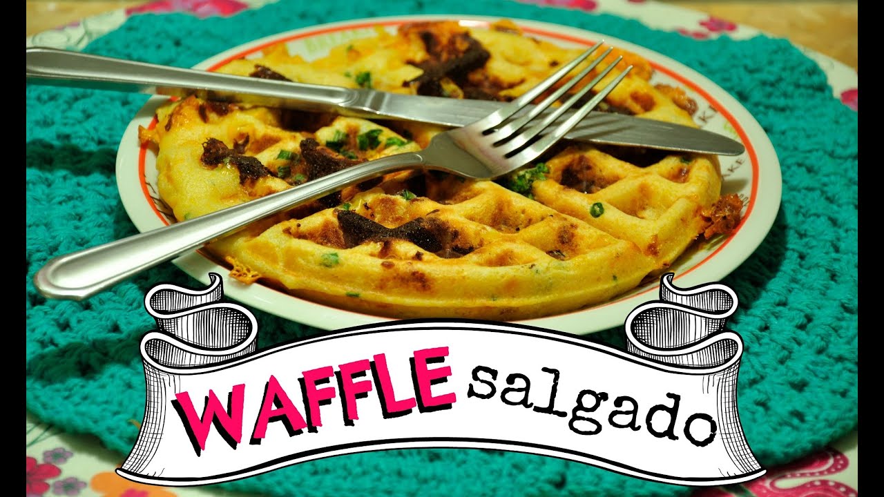 WAFFLE SALGADO RECEITA | Receitas pelo mundo: U.S.A. | # ...
