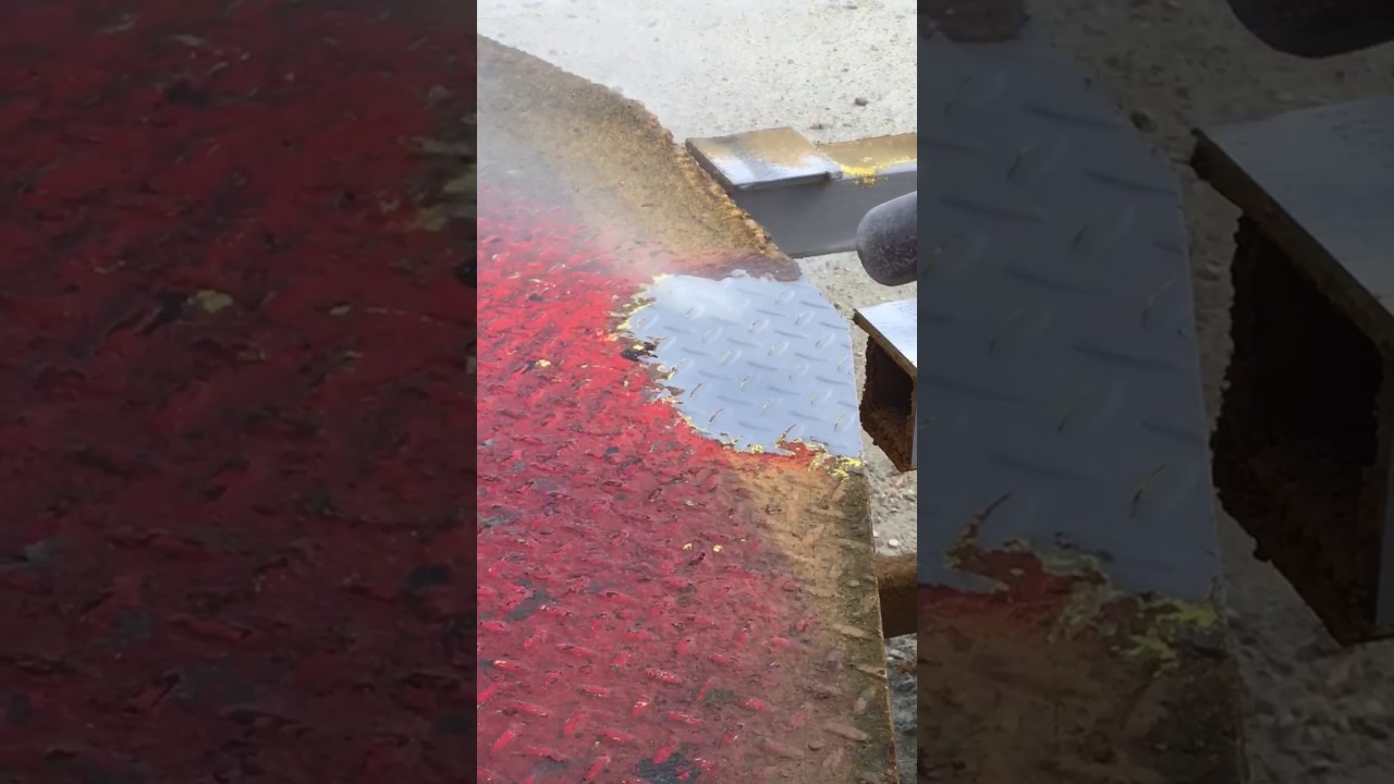 Removing Multiple Layers of Paint from Diamond Plate - YouTube