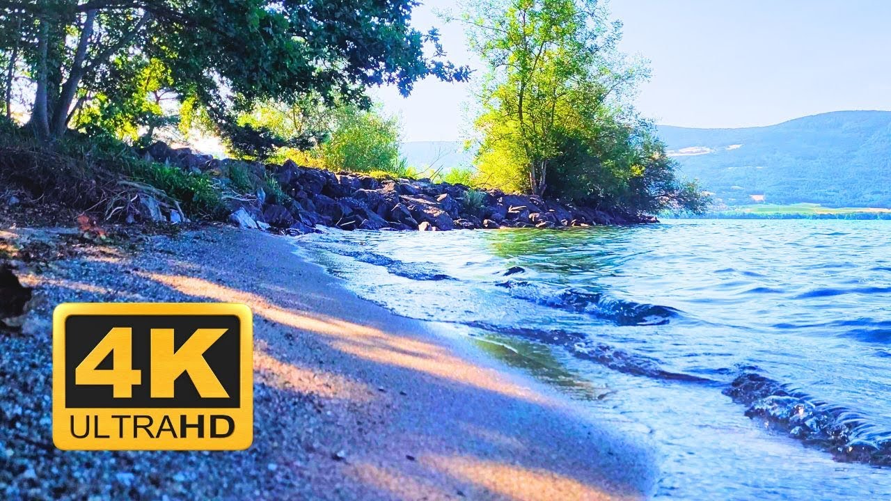 4K Calm Lakeview - NO MUSIC - Relaxing Nature Video with ambient sound ...