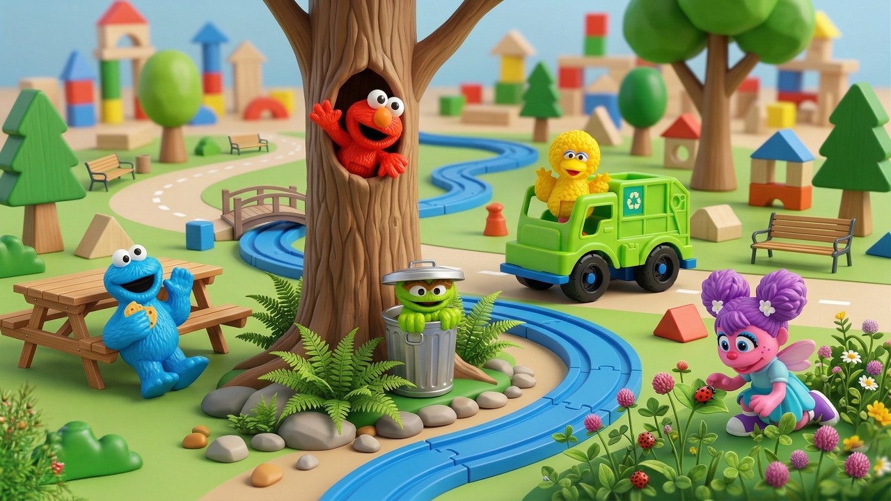 Kids Learn VERBS with Sesame Street & Elmo at the Playground ...