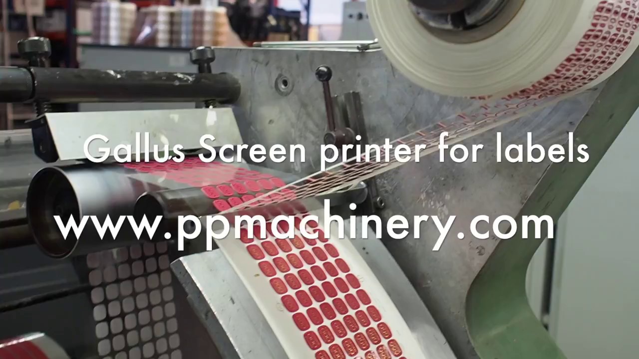 Gallus Label printing machine - Screen printing - hot foil stamping ...