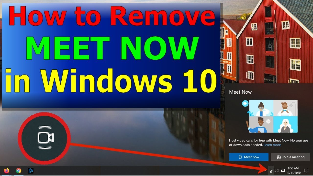 How to remove or show the Meet Now icon on Windows 10? - YouTube