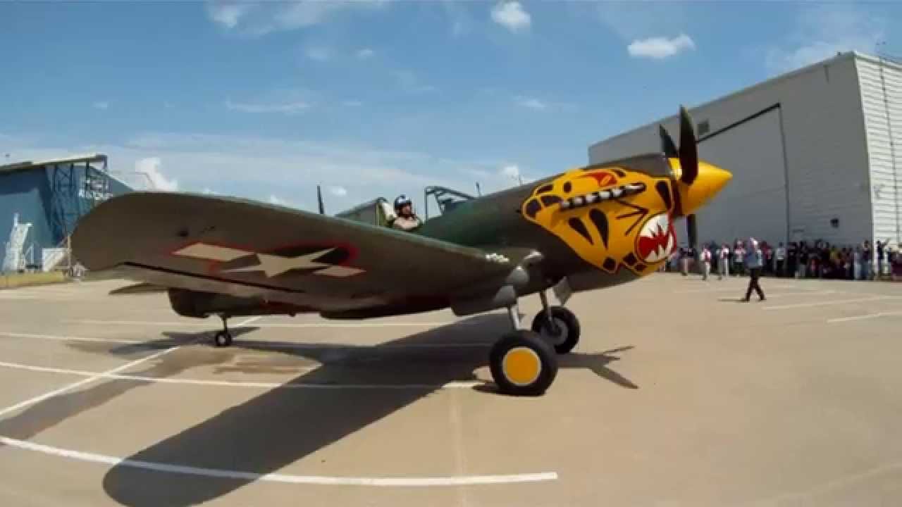 Texas Flying Legends P-40 and TBM Leaving Frontiers of Flight Museum ...