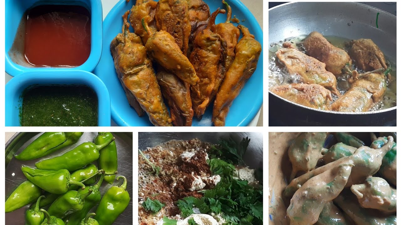 How to make very simple quick big chilli's-mirchi pakodai? - YouTube