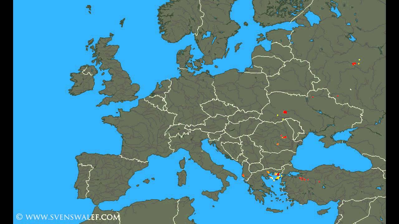 Lightning over Europe Blitzortung 01/06/2013 - 01/07/2013 - YouTube