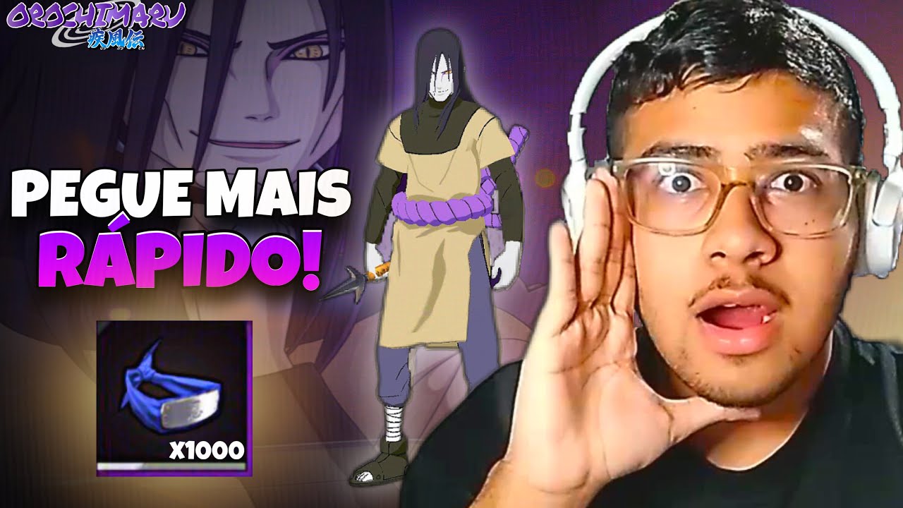 APRENDA A COMO DESBLOQUEAR A SKIN DO OROCHIMARU MAIS RÁPIDO DEPOIS ...