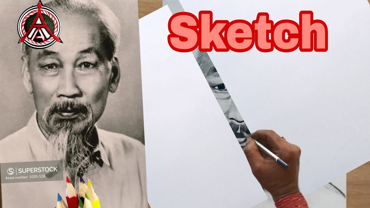 Sketch Of Ho Chi Minh // North Vietnam President Drawing💥 ️🔥 - YouTube