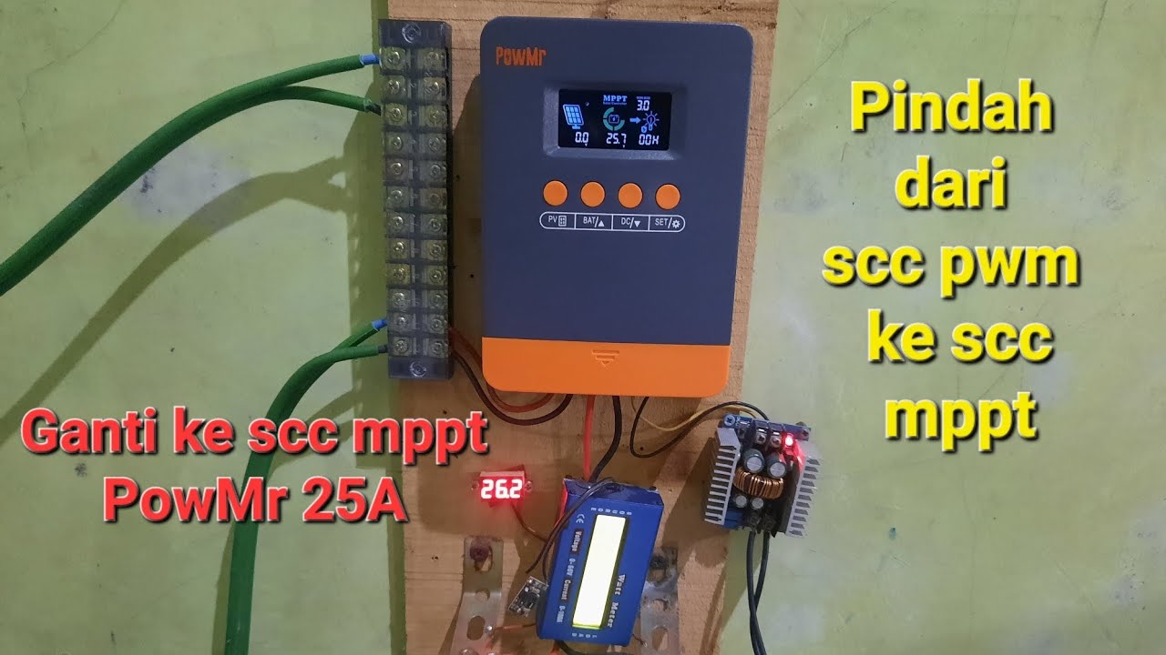 Pindah dari scc pwm ke scc mppt ‼️ PowMr 25 ampere, - YouTube