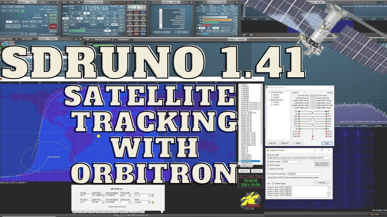 SDRUNO 1.41 Satelliten Tracking mit Orbitron - YouTube