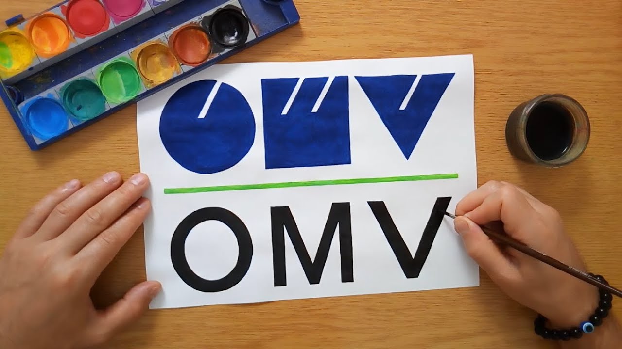 Wie zeichnet man das OMV Logo - How to draw the OMV logo - YouTube