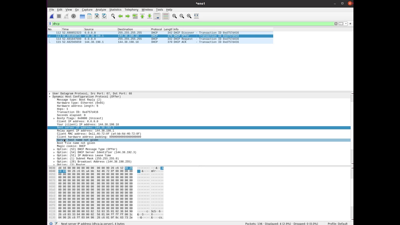 Wireshark DHCP traffic - YouTube