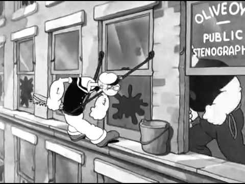 Popeye The Sailor 044 The Paneless Window Washer - YouTube