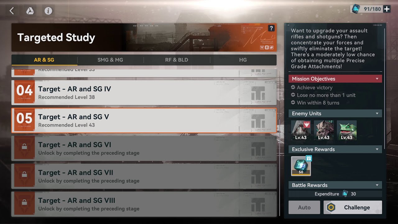 【GFL2】Targeted Study Target - Assault Rifle and Shotgun V ★ Full Clear ...
