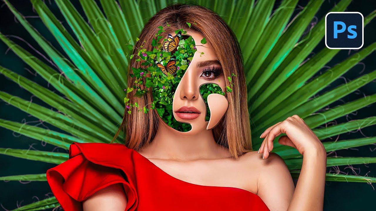 Plant Face Portrait Effect Photoshop Tutorial | Classyart Institute ...