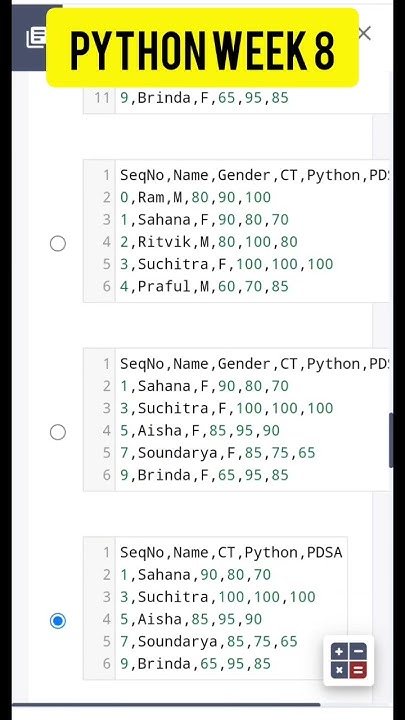 PYTHON WEEK 8 GRADED ASSIGNMENT - YouTube