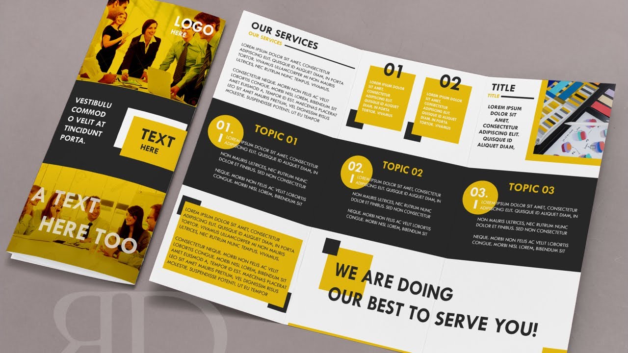 brochure design in photoshop [FREE DOWNLOAD PSD] - YouTube