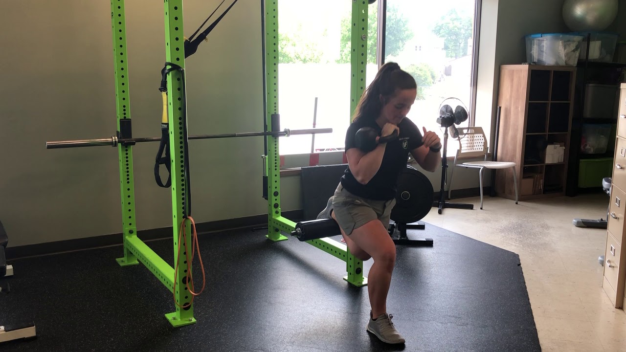 Unity Fitness - KB SA Rack RFE Split Squat - YouTube