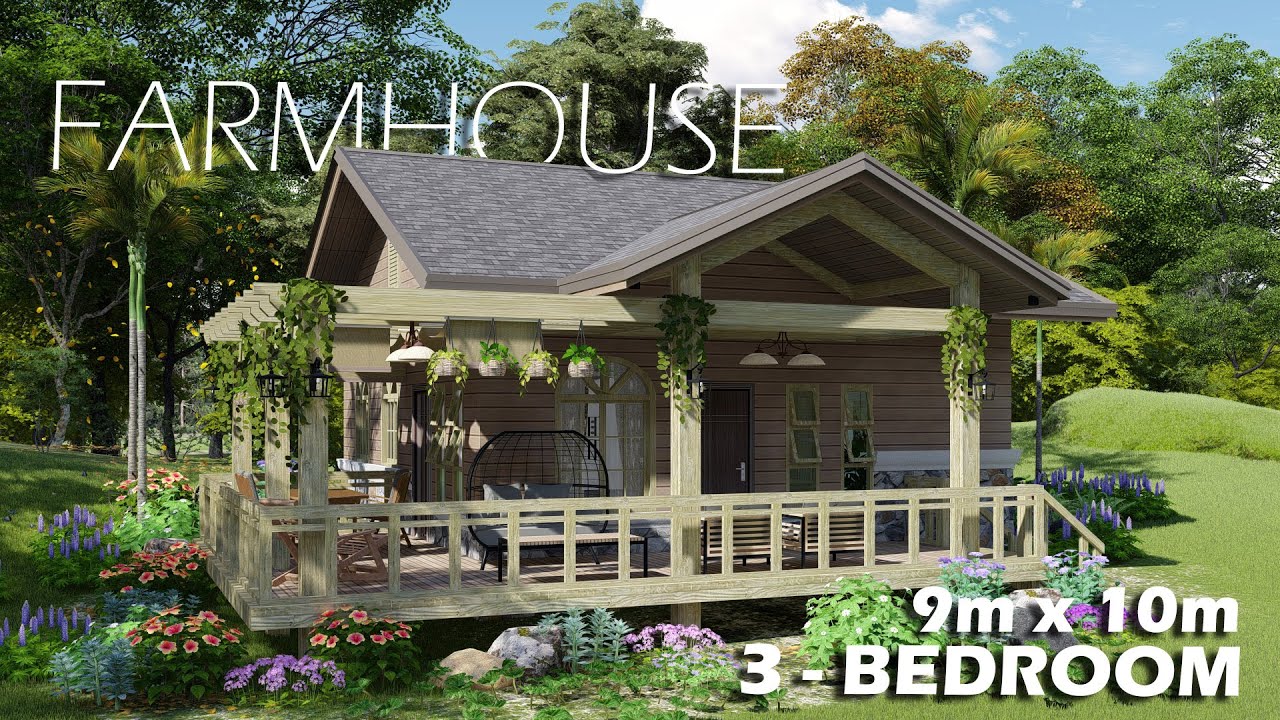 3 Bedroom Small House Design | SIMPLE FARMHOUSE IDEA | Simple House ...