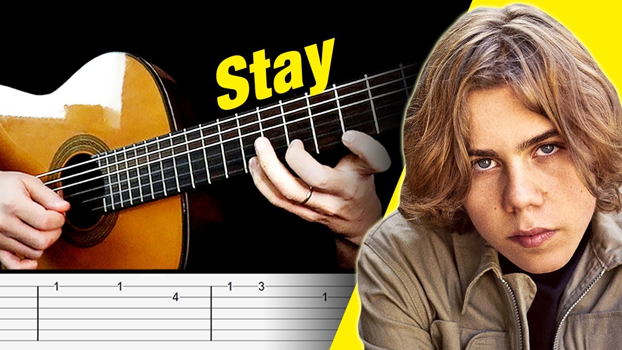 STAY (The Kid LAROI, Justin Bieber) Guitar Tabs Tutorial - YouTube