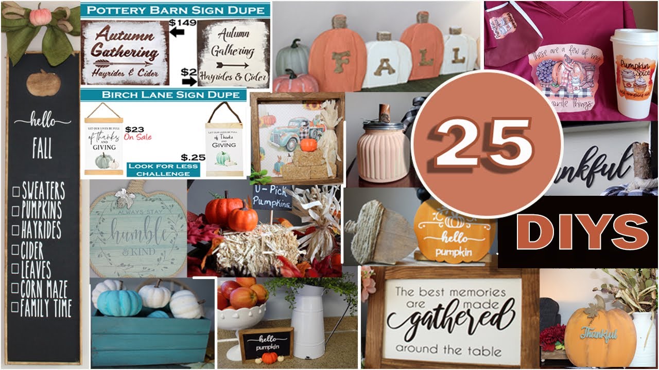 🍁 Must see 25 Dollar Tree Fall DIYS | Mega Fall video | Five minutes or ...