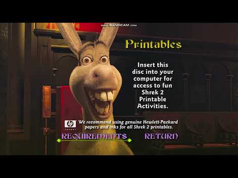 Shrek 2 DVD Menu Walkthrough